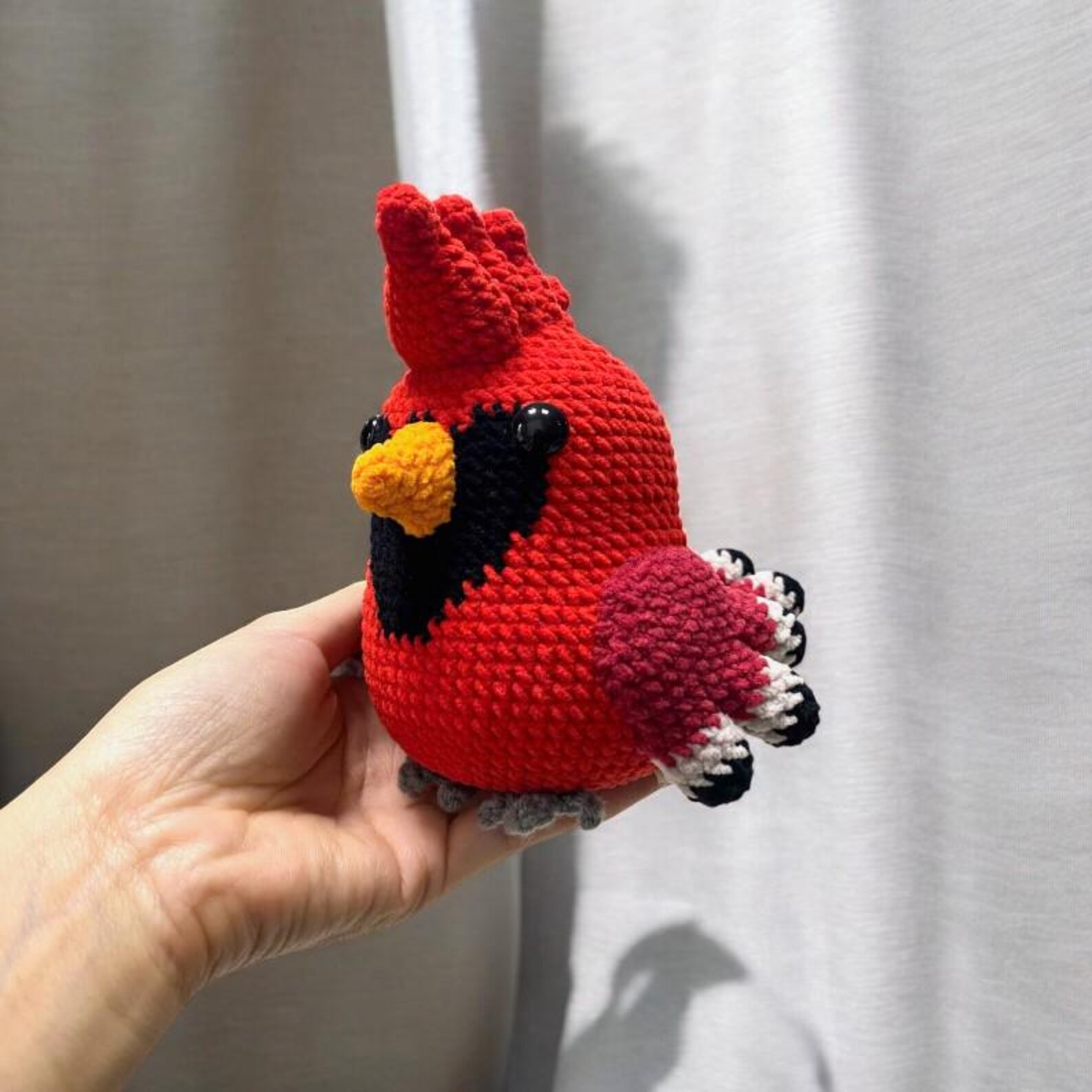 Crochet Northern Cardinal Pattern PDF (english Only), Amigurumi Bird ...