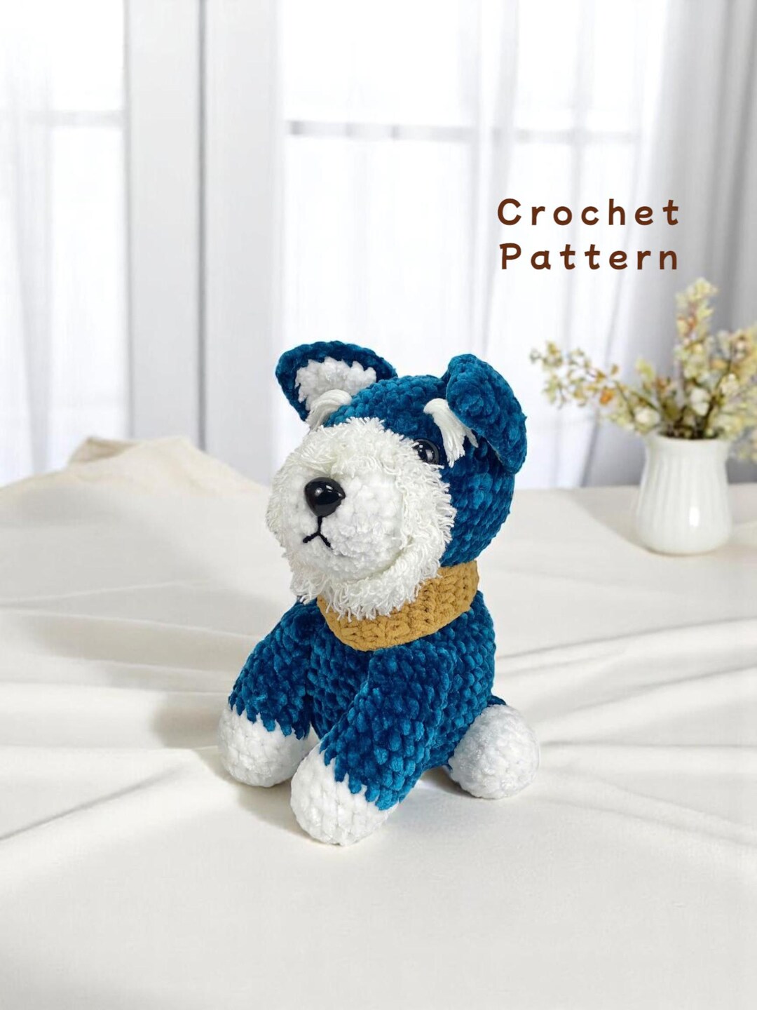 Terrier Crochet Pattern PDF: Velvet Dog Amigurumi - Etsy