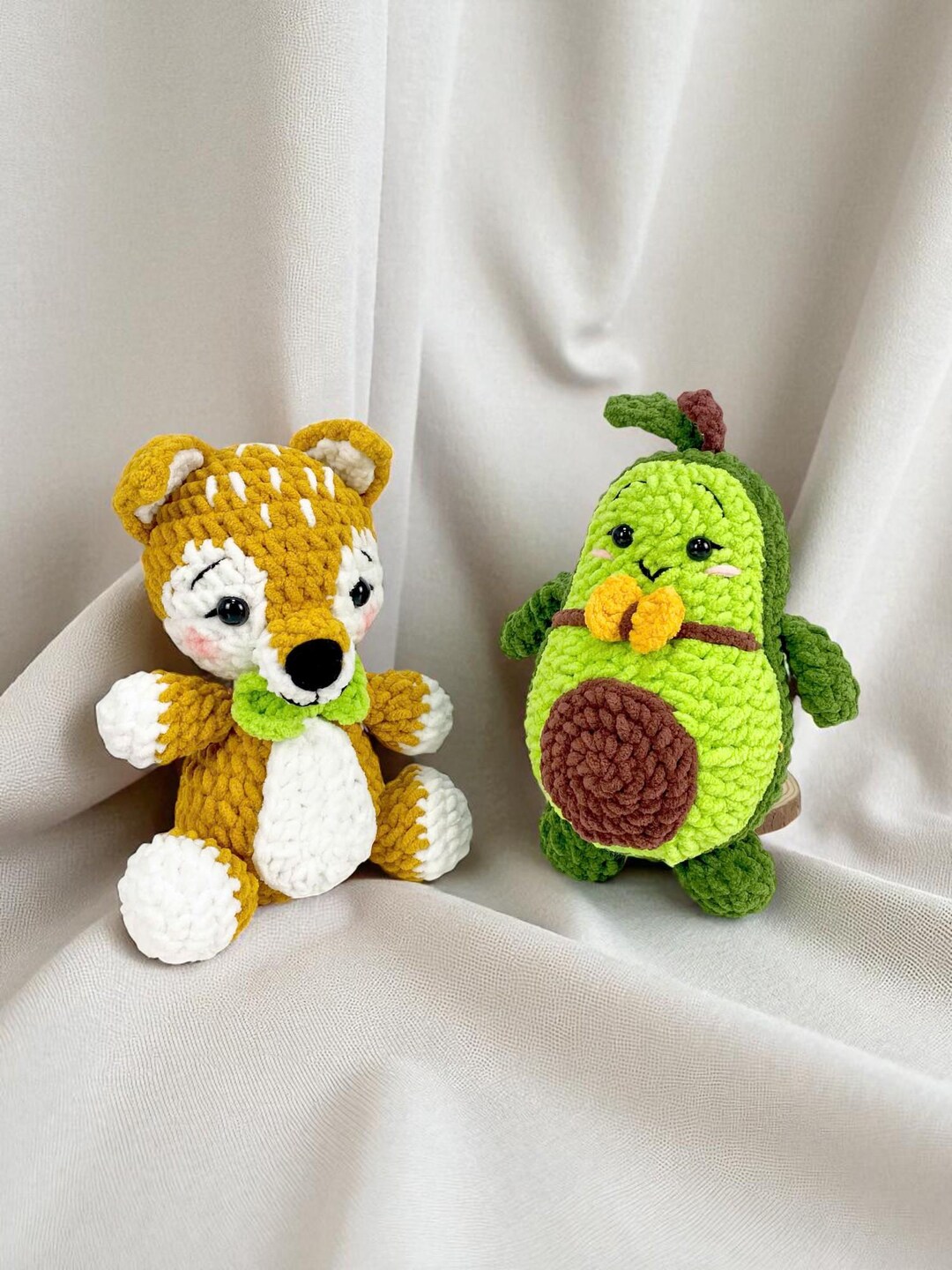 Avocado and Fox Crochet Pattern PDF Bundle: Easy Amigurumi Tutorial ...