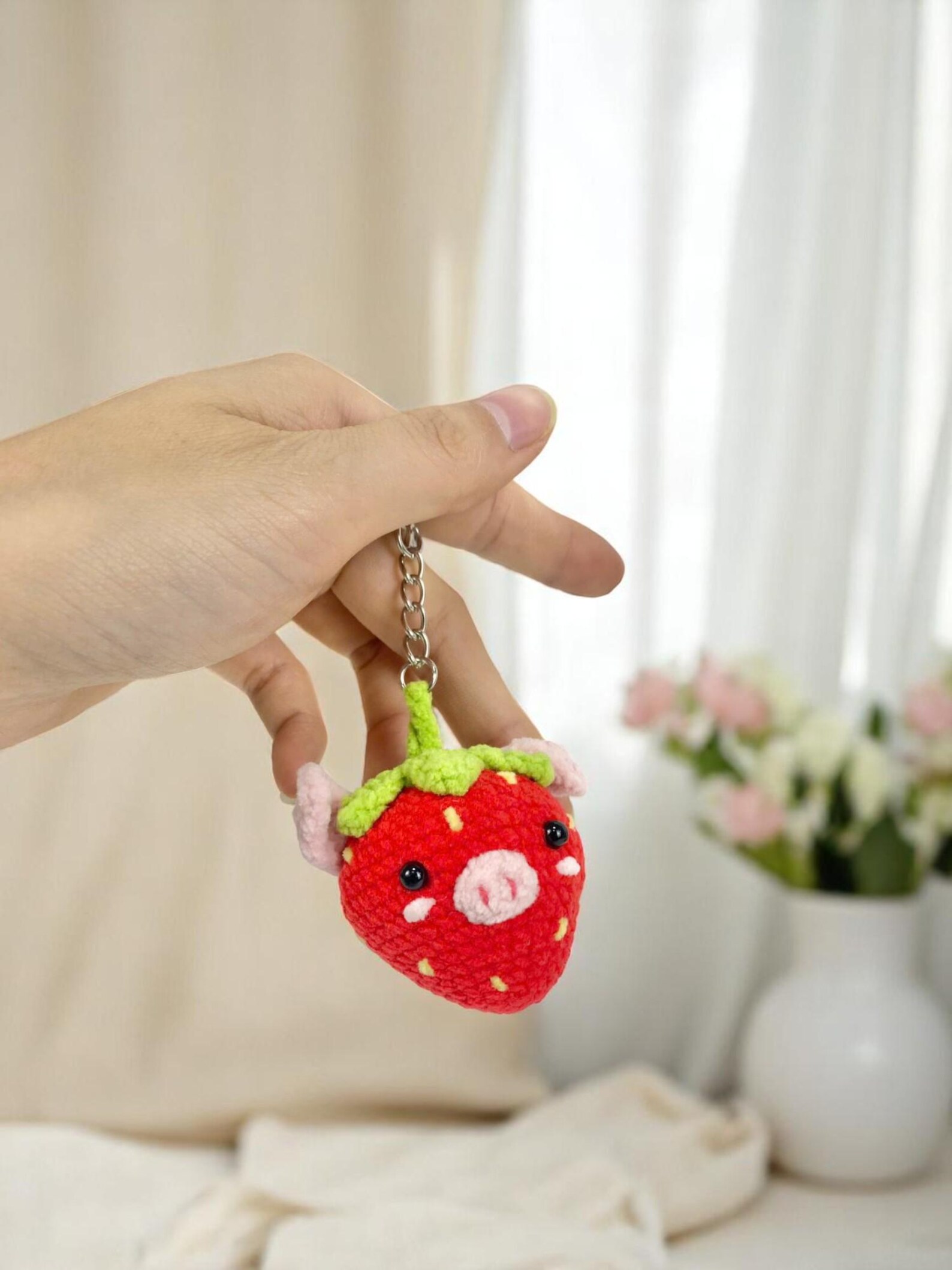 Amigurumi Food Keychain Crochet Pattern, Bear, Strawberry, Bubble Tea ...