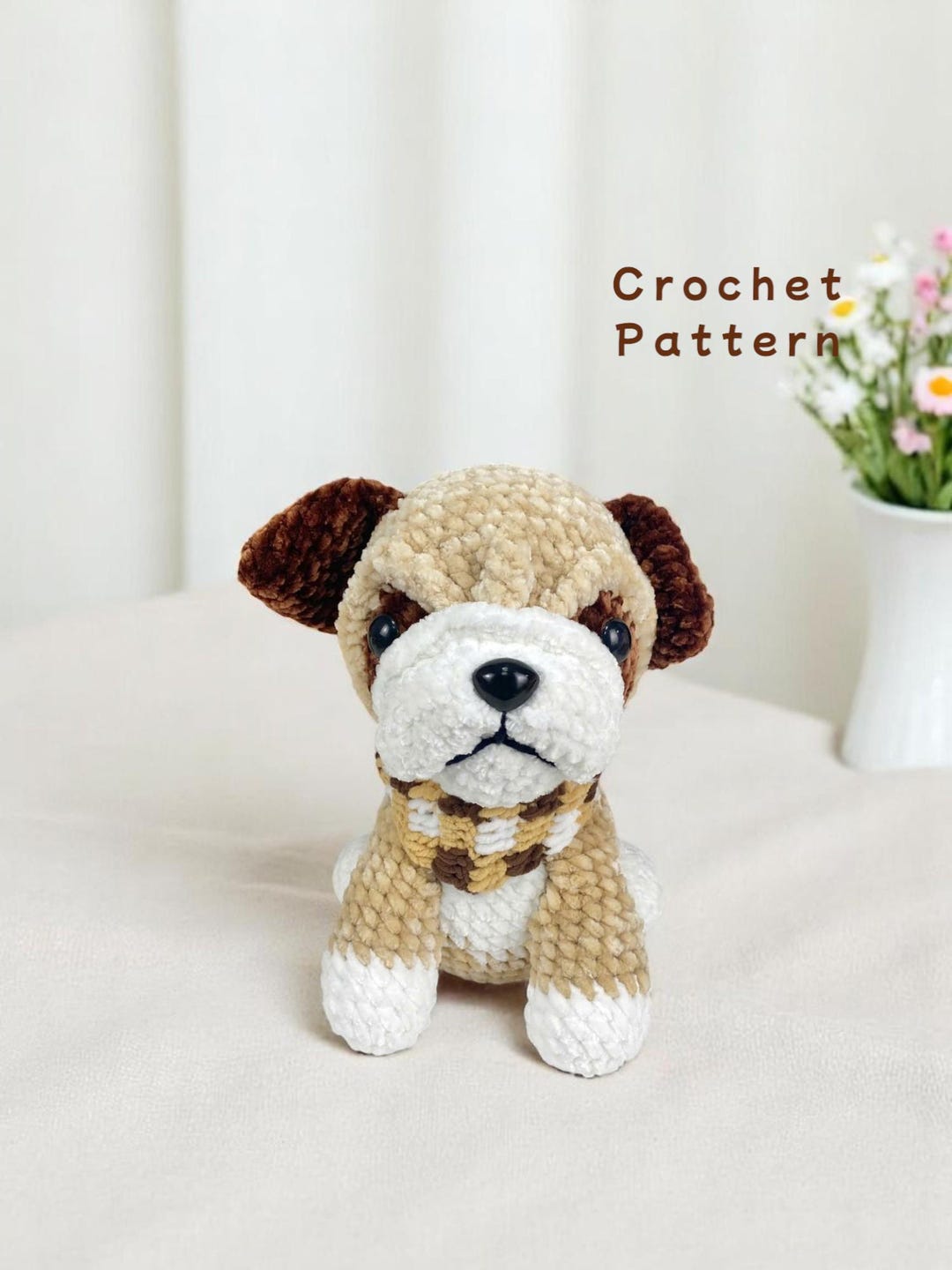 Bulldog Crochet Pattern: Velvet Amigurumi Puppy Plush Toy (PDF File) - Etsy