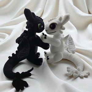 Toothless and Light Fury Crochet Pattern PDF, Dragon Amigurumi Couple ...