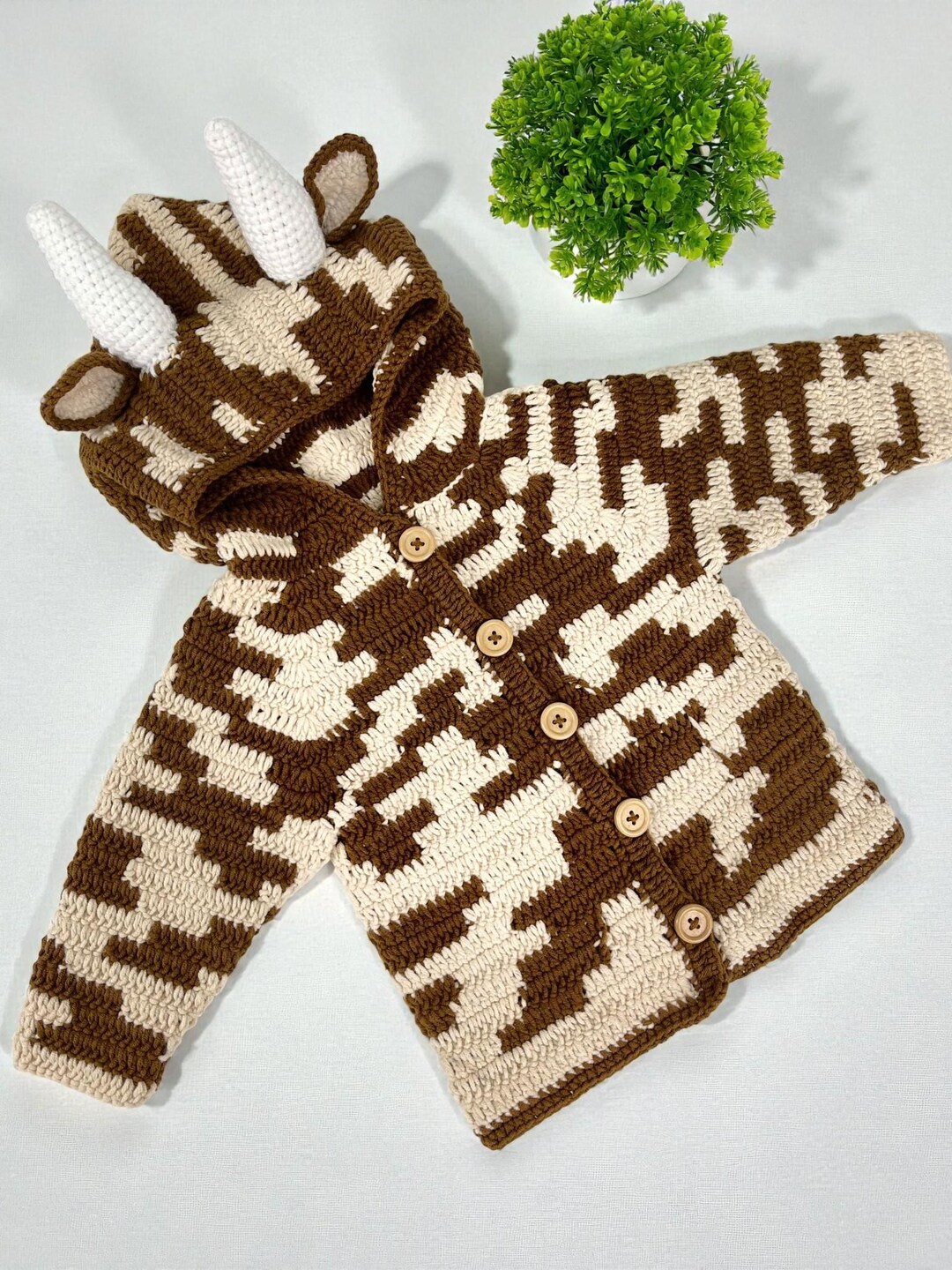 Crochet Longhorn Hoodie Pattern, Easy Beginner Baby Jacket (PDF) - Etsy