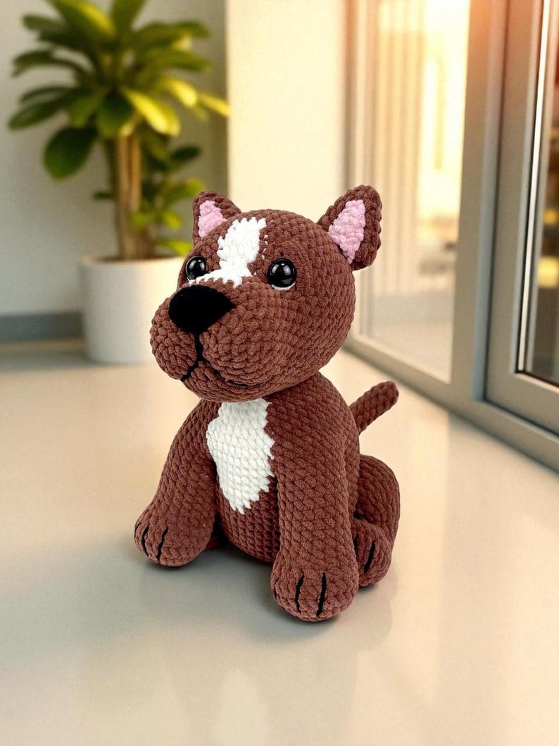 Crochet Pitbull Pattern: Amigurumi Dog DIY Tutorial (PDF Pattern) - Etsy