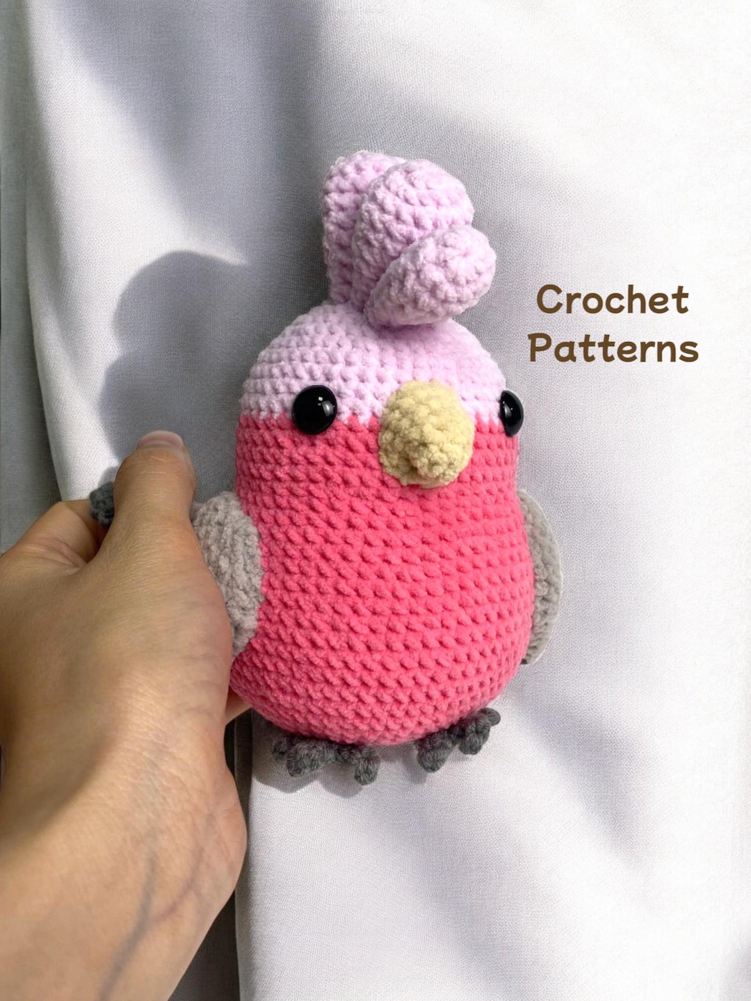 Galah Cockatoo Amigurumi Crochet Pattern (PDF) - Etsy