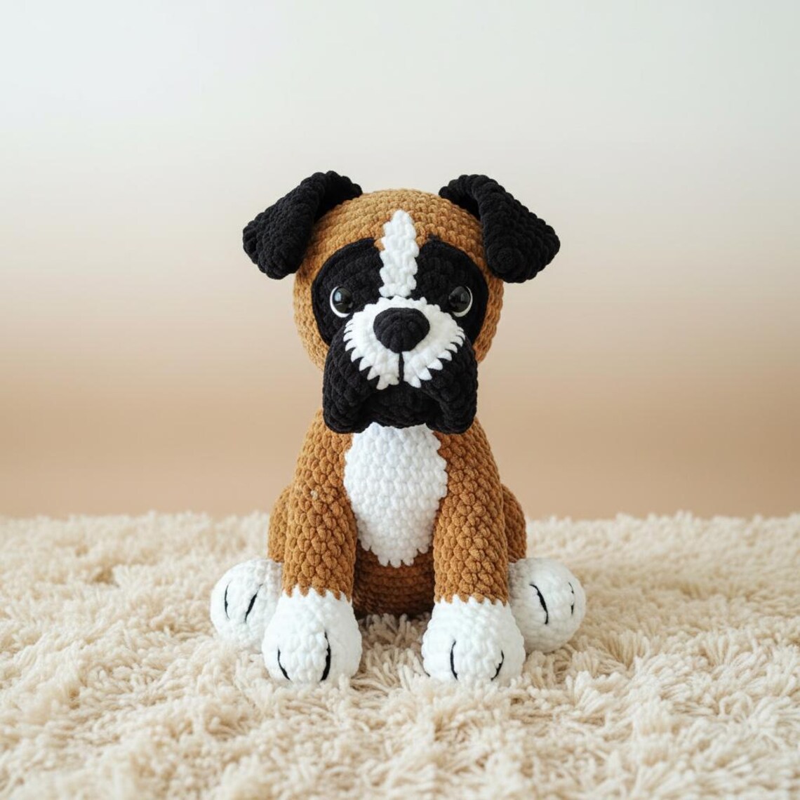 Boxer Crochet Pattern PDF, Cute Amigurumi Boxer Dog Tutorial, Puppy ...
