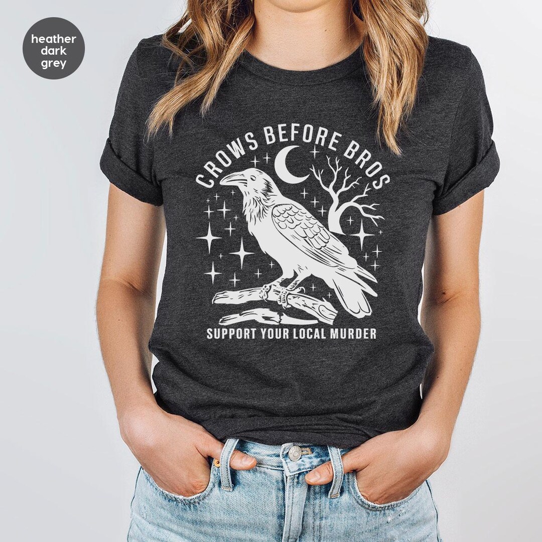 Raven Bird Shirt, Mystical Raven Tee, Dark Raven Art Shirt, Gothic ...