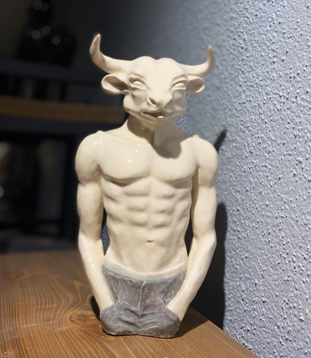 Bull-head Man Figurine, Fantastic Product, Handmade Ceramic Statues ...