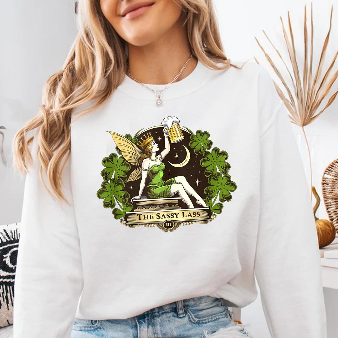 The Sassy Lass Tarot Card, Nurse St Patricks Day PNG, Saint Patrick Day ...