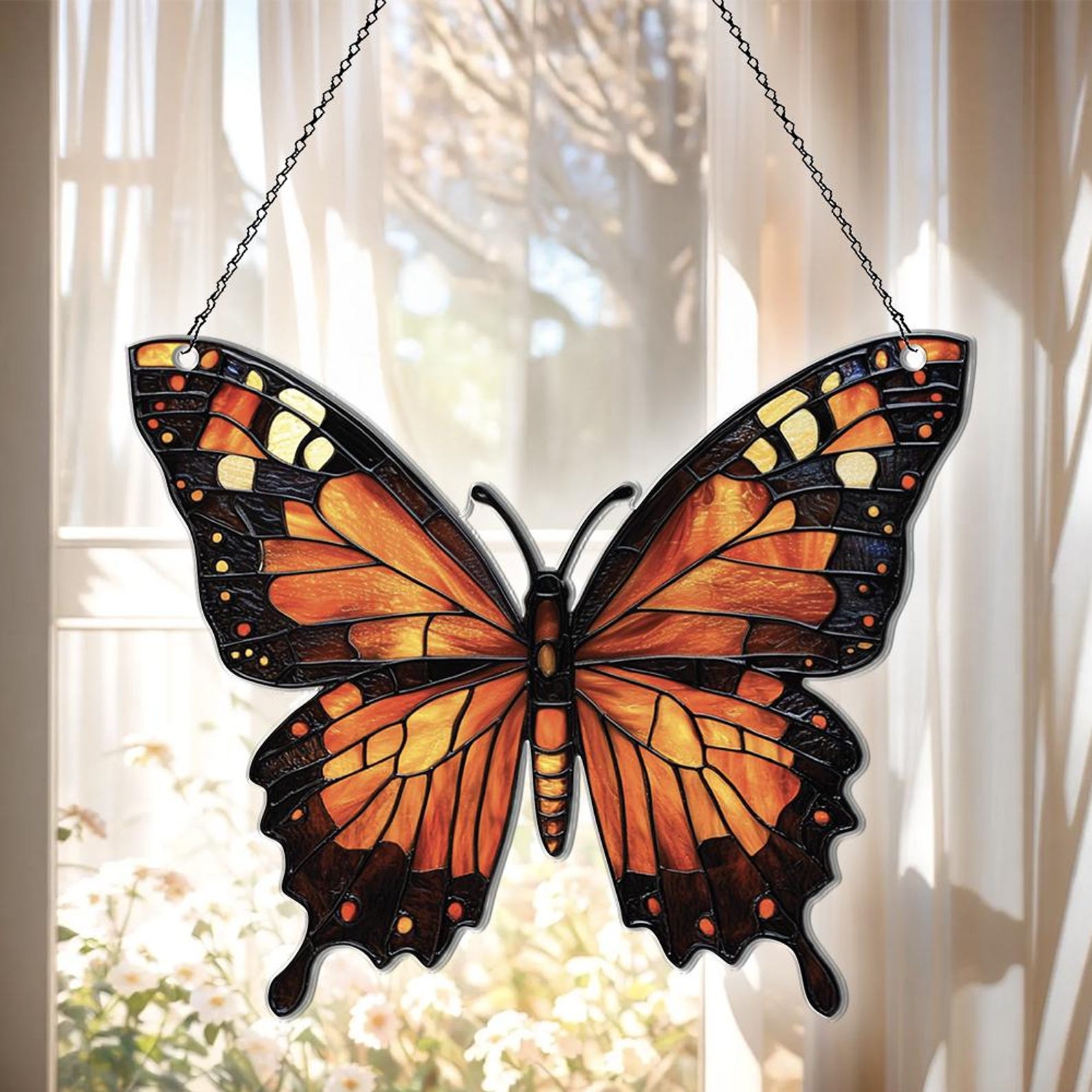 Monarch Flat 2D Acrylic Suncatcher, Monarch Ornaments, Monarch Decor ...