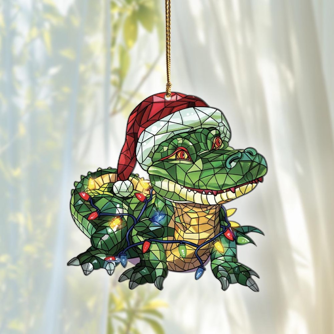Alligator Acrylic Suncatcher, Alligator Ornaments, Alligator Decor ...
