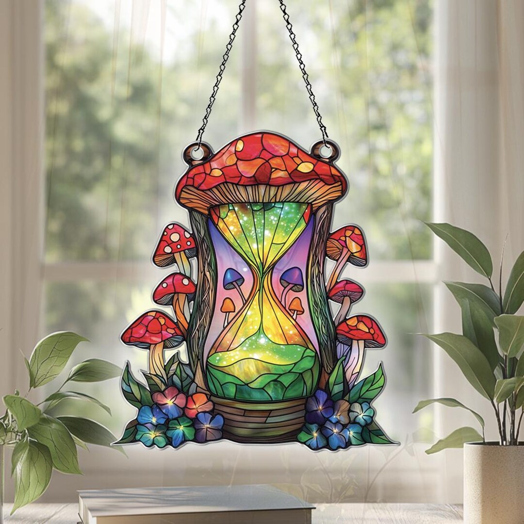 Hourglass Acrylic Suncatcher Window Hanging, Hourglass Ornaments ...