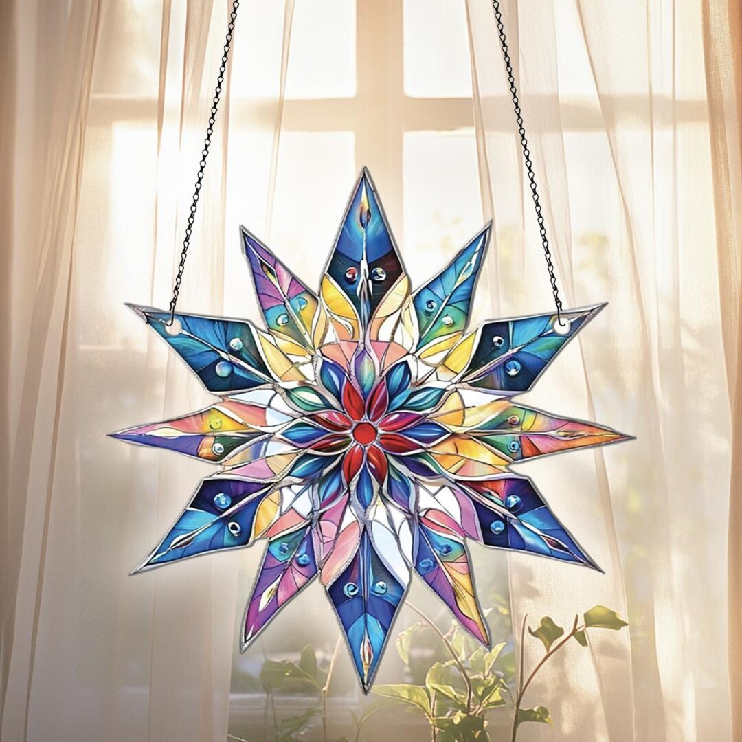 Snowflake Acrylic Suncatcher, Snowflake Ornaments, Snowflake Decor ...