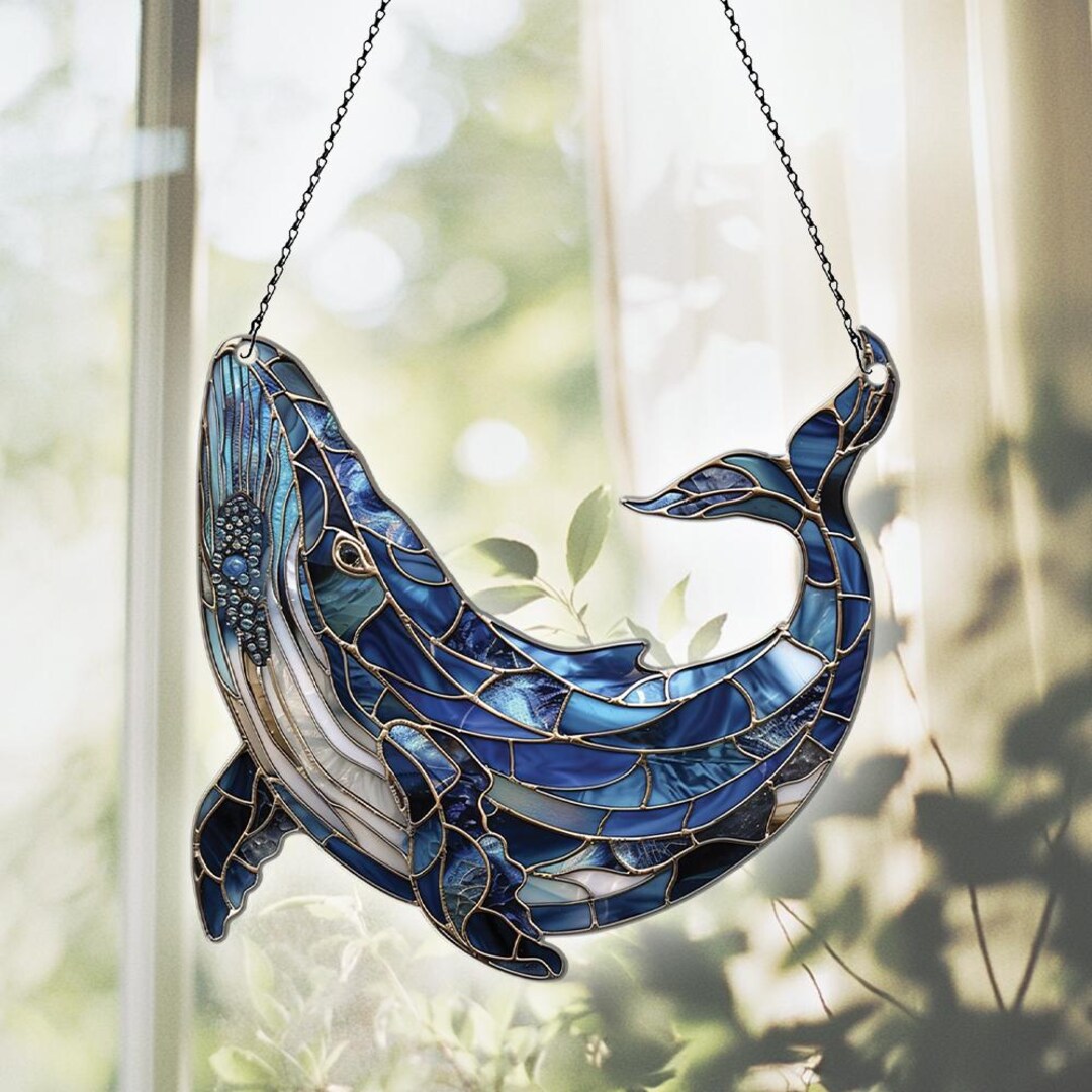 Whale Acrylic Suncatcher, Whale Ornaments Decor, Whale Gifts for Women ...