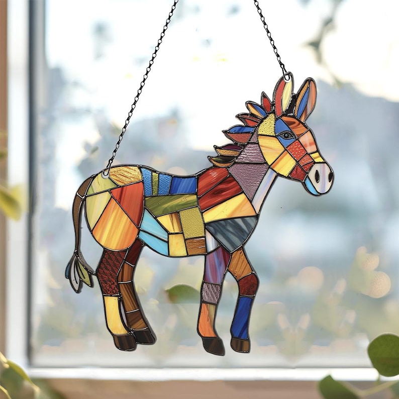 Donkey Acrylic Suncatcher, Donkey Ornaments, Donkey Home Decor ...