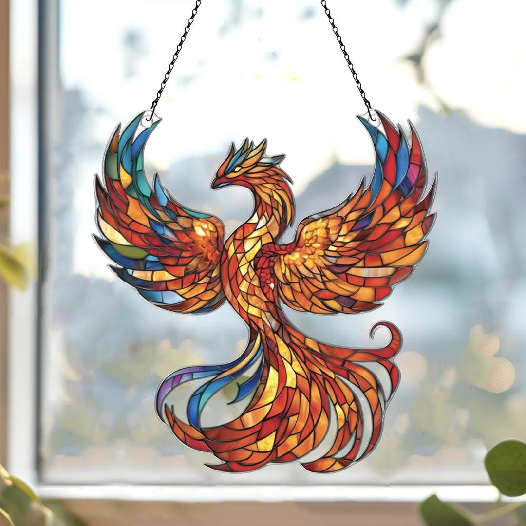 Phoenix Acrylic Suncatcher, Phoenix Ornaments, Phoenix Decor, Phoenix ...