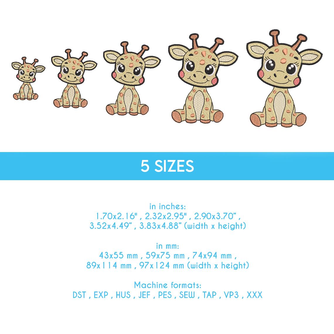 Cute Baby Giraffe Machine Embroidery Design, Animal Embroidery, Safari ...