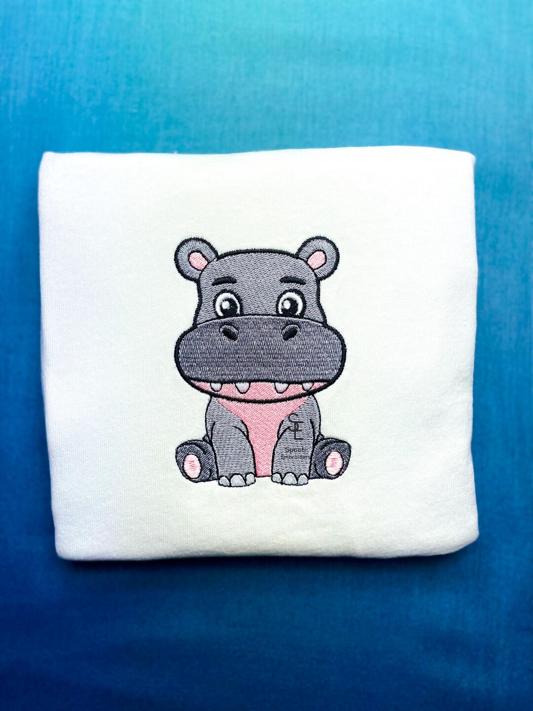 Cute Baby Hippo Machine Embroidery Design, Animal Embroidery, Safari ...