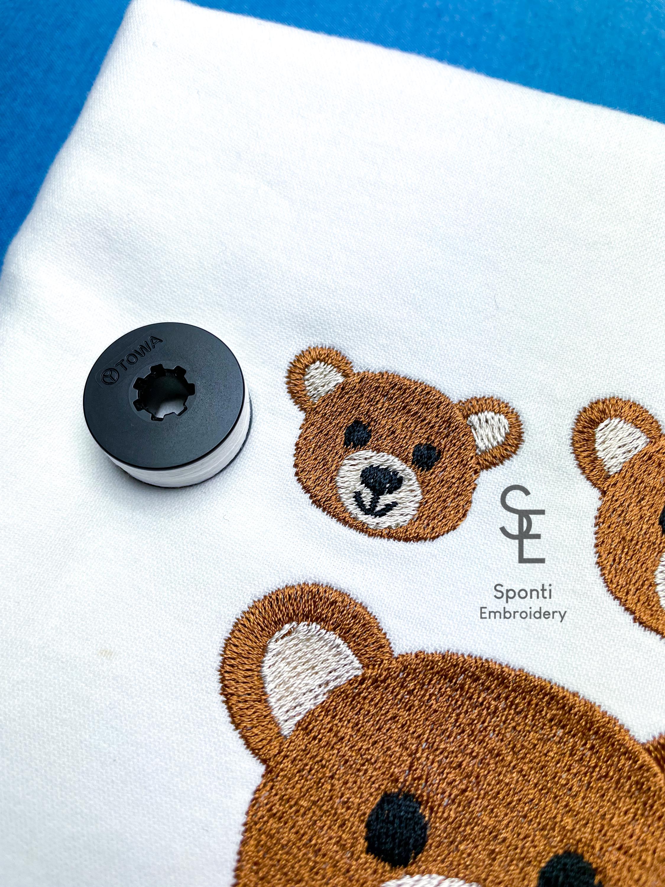 Mini Teddy Bear Head Machine Embroidery Mini Design 5 Sizes Embroidery ...