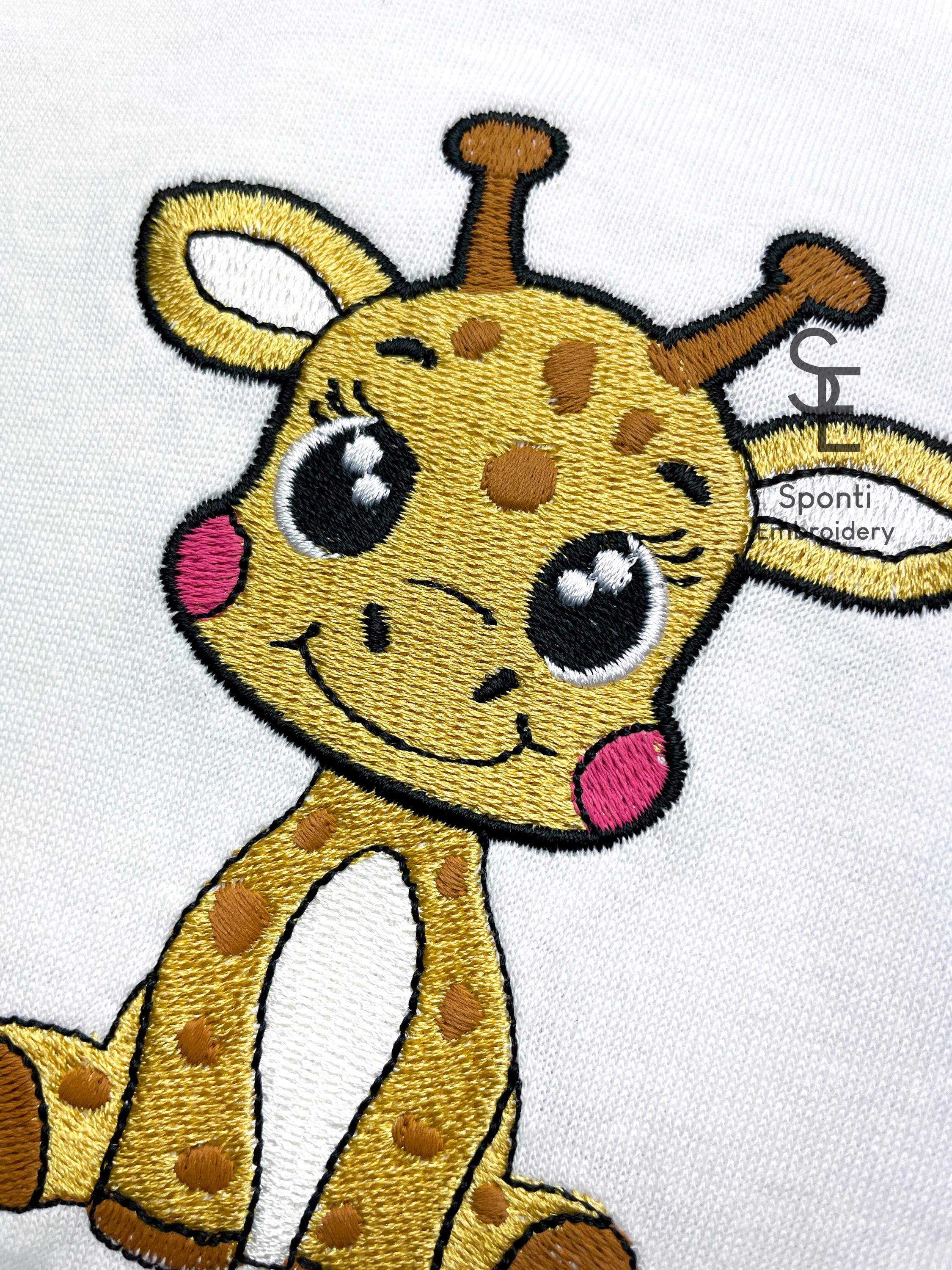 Cute Baby Giraffe Machine Embroidery Design, Animal Embroidery, Safari ...