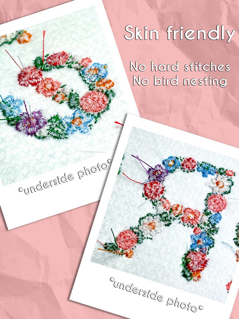 Floral Alphabet Machine Embroidery Lowercase and Uppercase Flowers ...