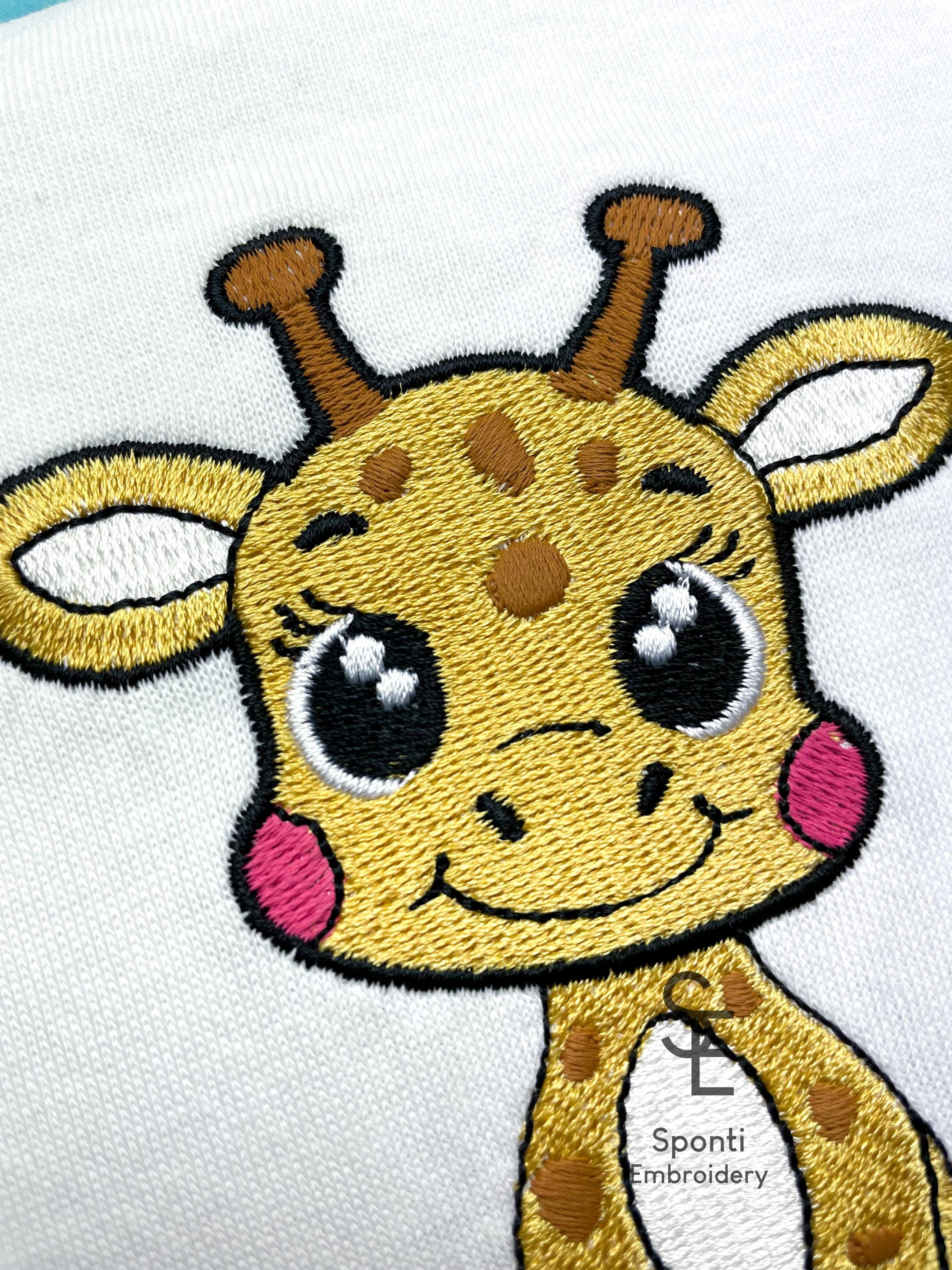 Cute Baby Giraffe Machine Embroidery Design, Animal Embroidery, Safari ...