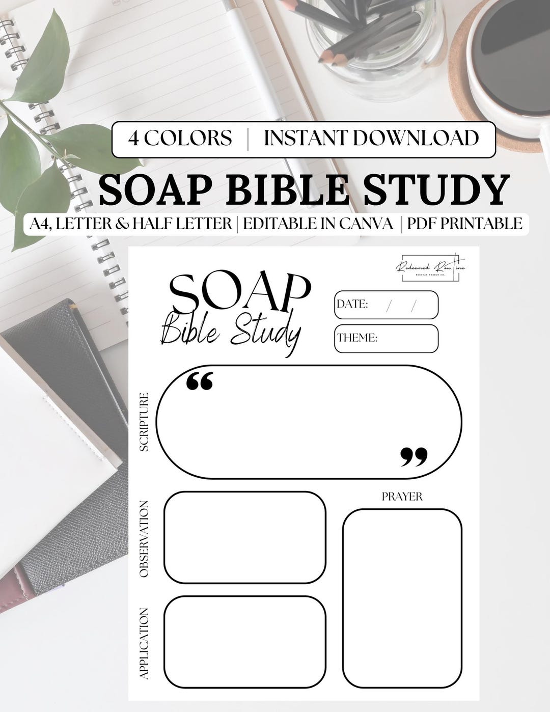 SOAP Bible Study Notes - Etsy