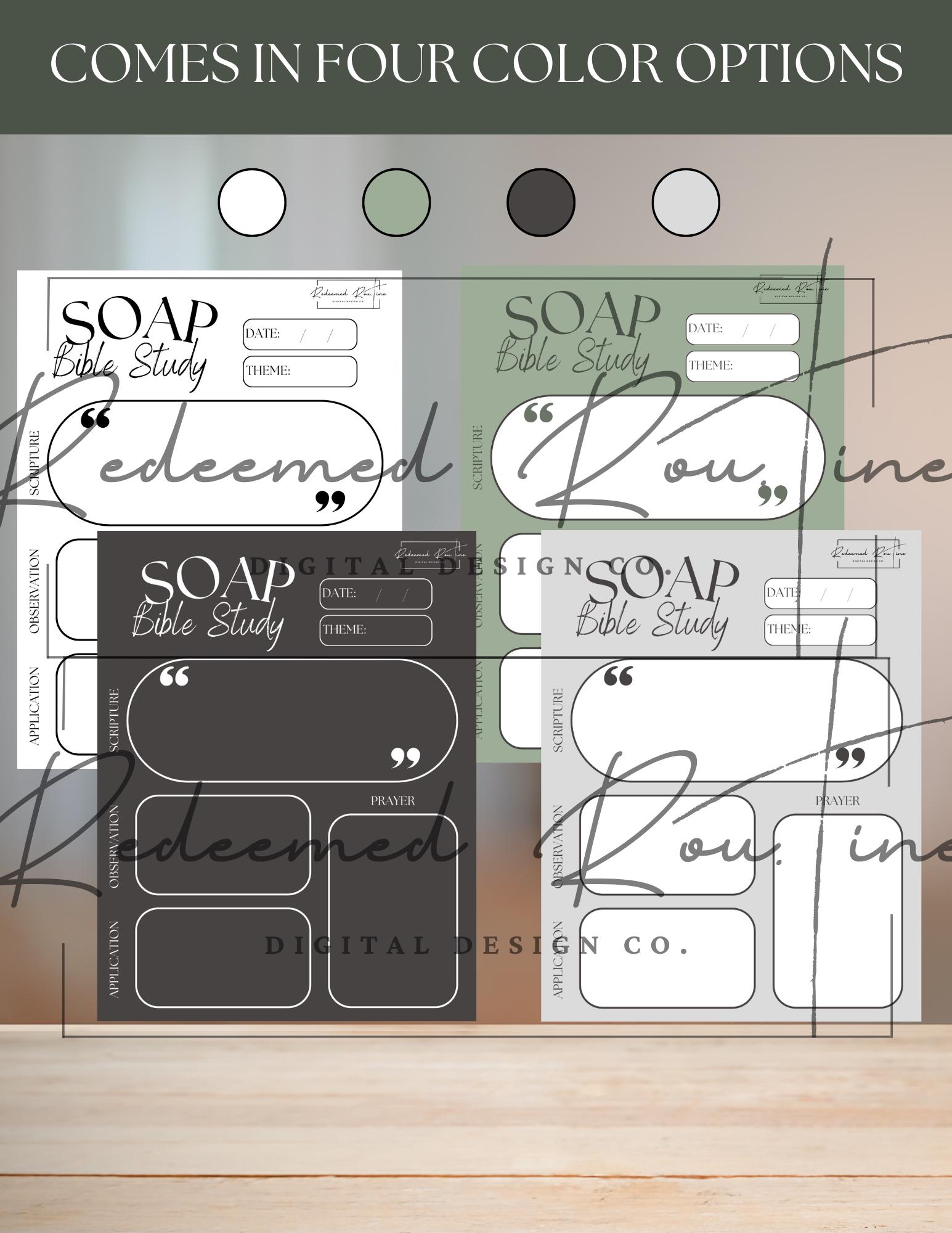 SOAP Bible Study Notes - Etsy