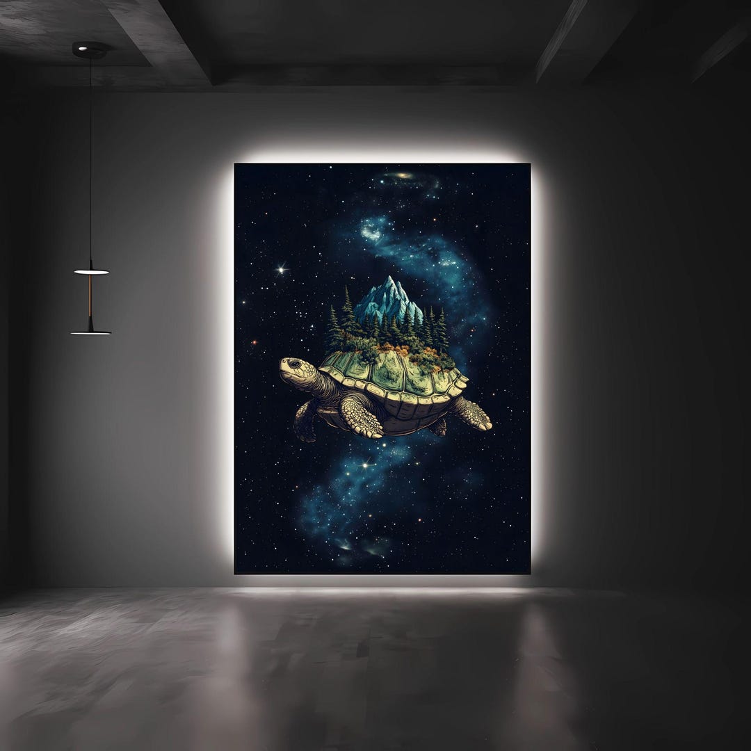Space Turtle Art Print, Stephen King-inspired Art, Surreal Poster, Wall ...