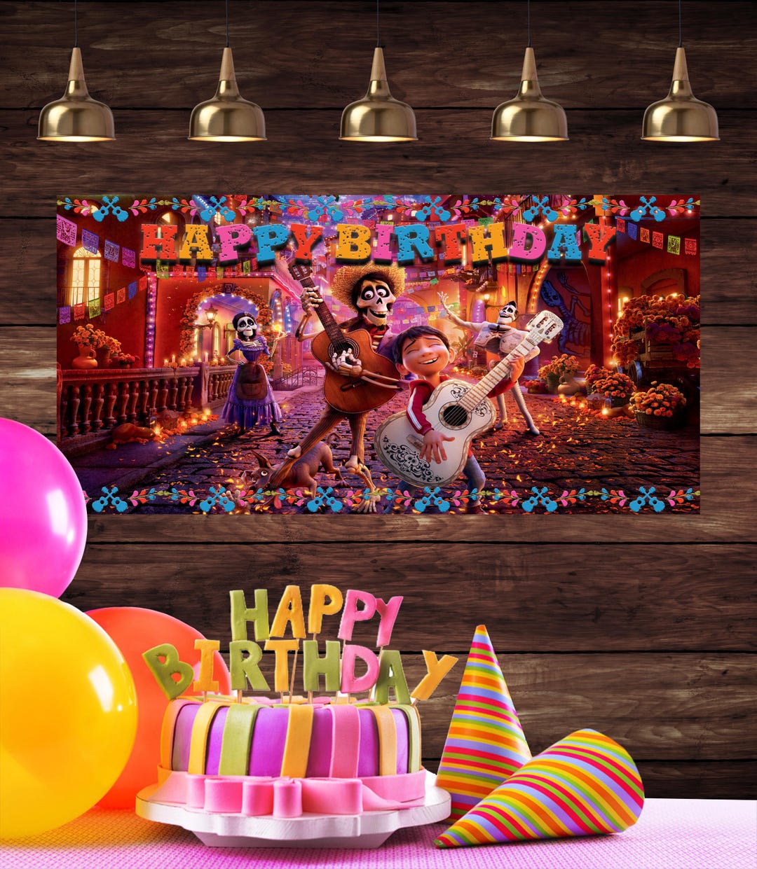 Printed Coco Birthday Vinyl Banner Personalized Custom Birthday ...