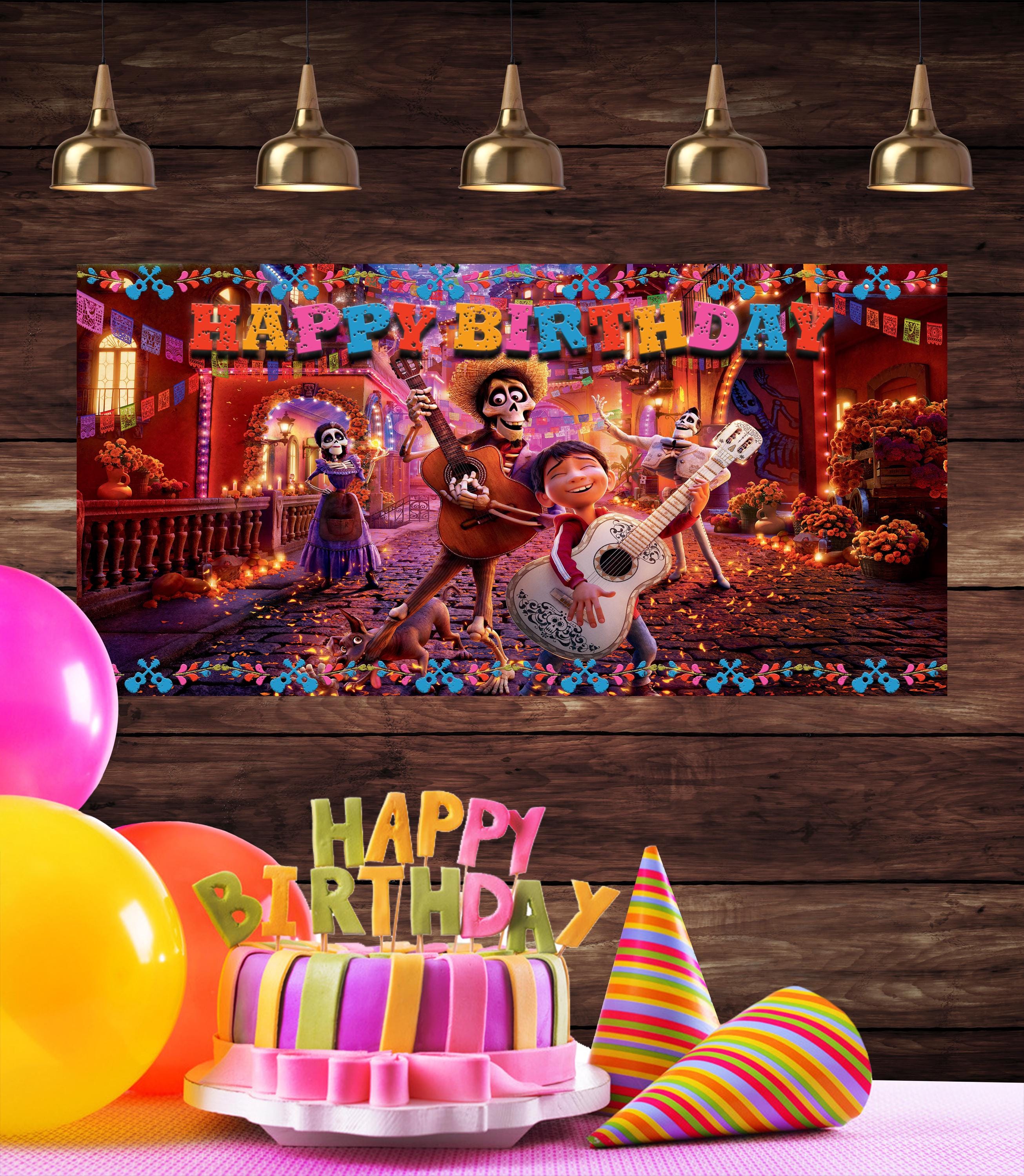 Printed Coco Birthday Vinyl Banner Personalized Custom Birthday ...