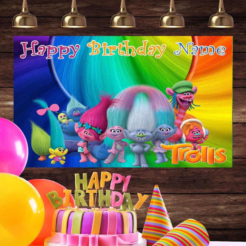Trolls Backdrop - Etsy