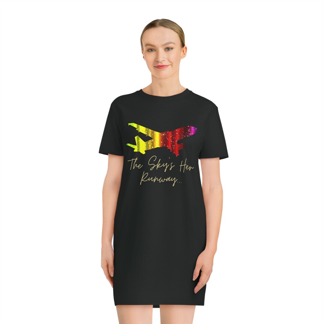 The Sky is Her Runway T-shirt Dress | Aviation, Pilots, Women Pilots ...
