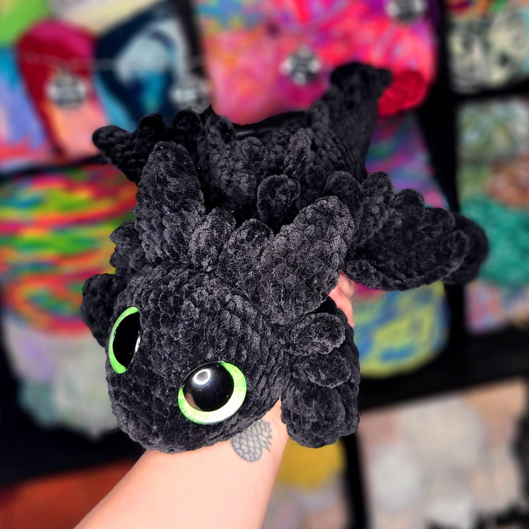Night Fury Toothless Plushie Amigurumi - Etsy