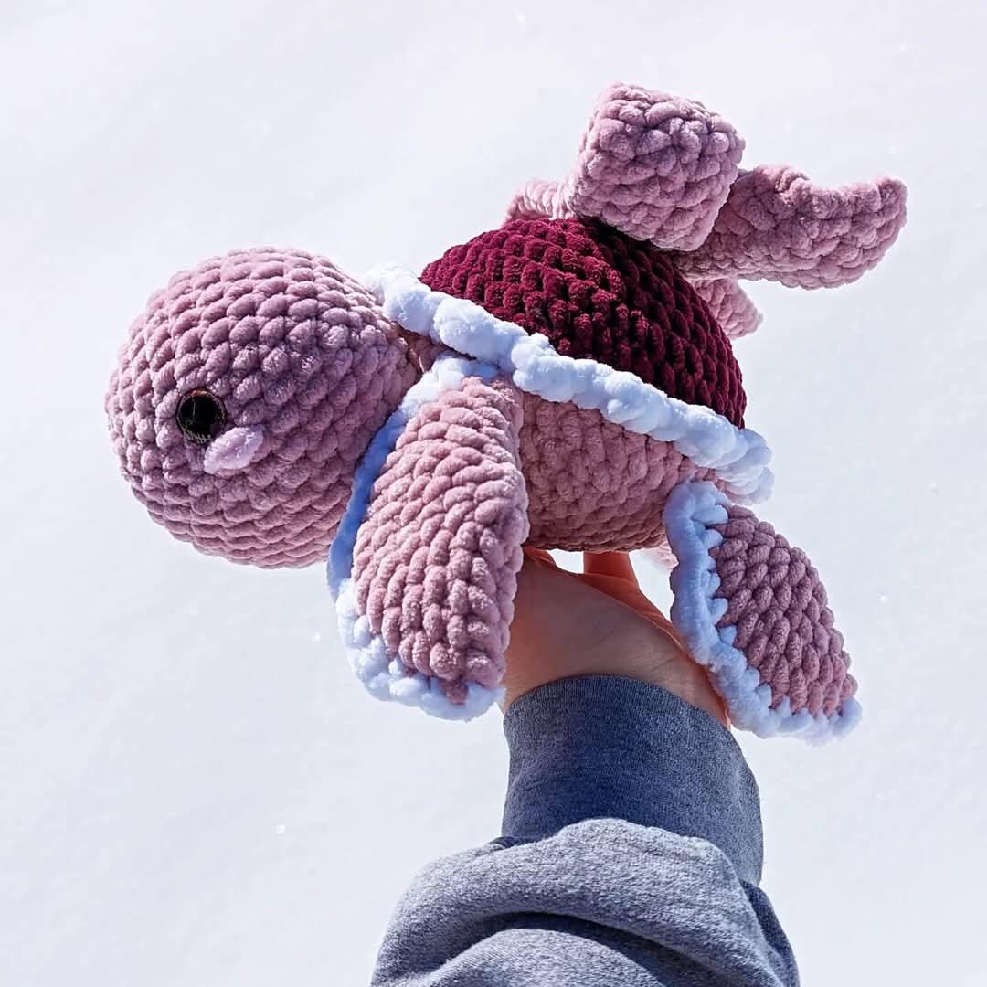 Bow Turtle Plushie Amigurumi - Etsy