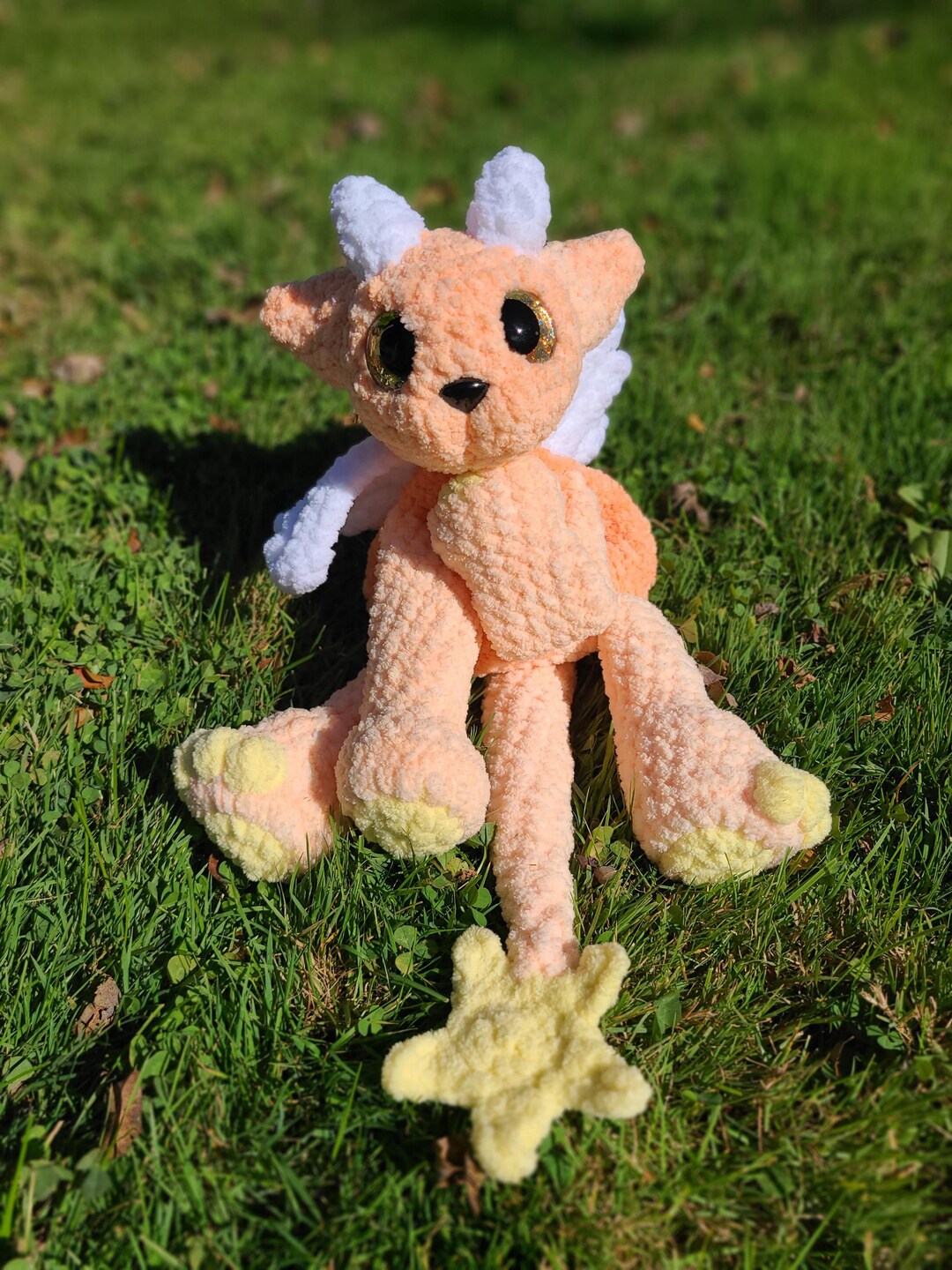 Cat Dragon Snuggler Plushie Amigurumi - Etsy