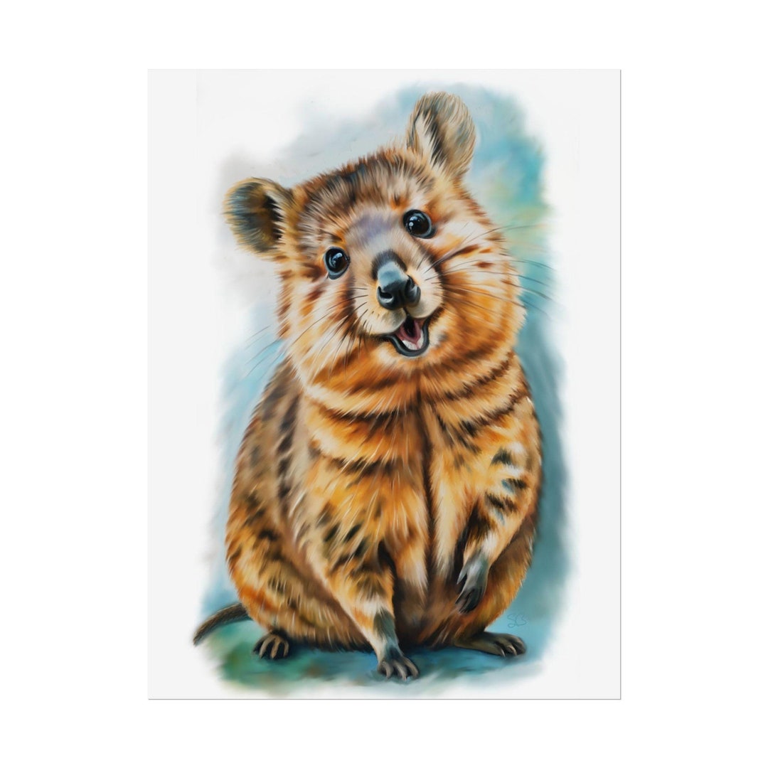 Quokka Poster Print Wall Decor Baby Room Wildlife Art Australian Design ...