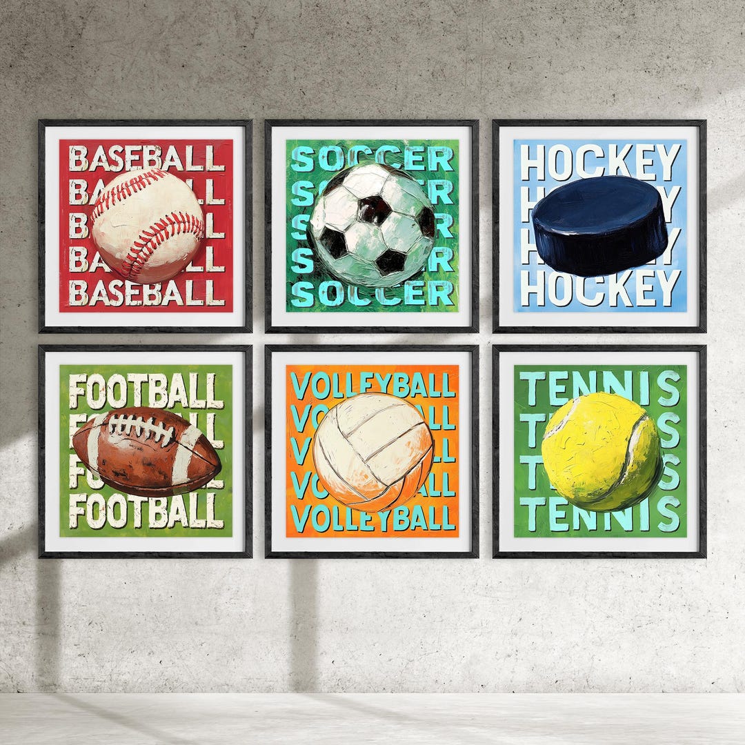 Name That Sport Wall Art — Choose From 6 Sports Enthusiast Prints ...