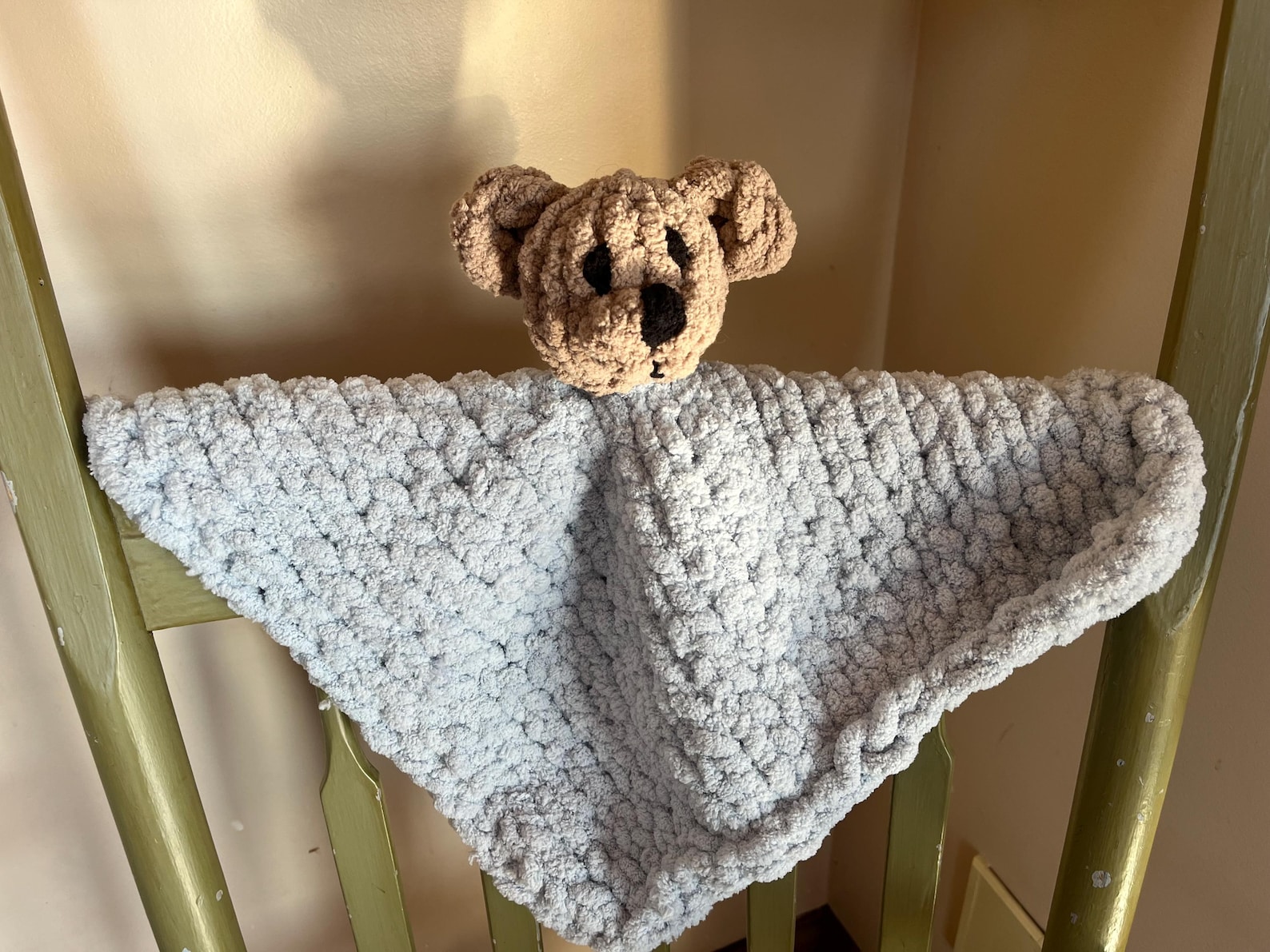 Teddy Bear Lovie, Finger Knitting With Chunky Yarn Pattern & Pictures ...