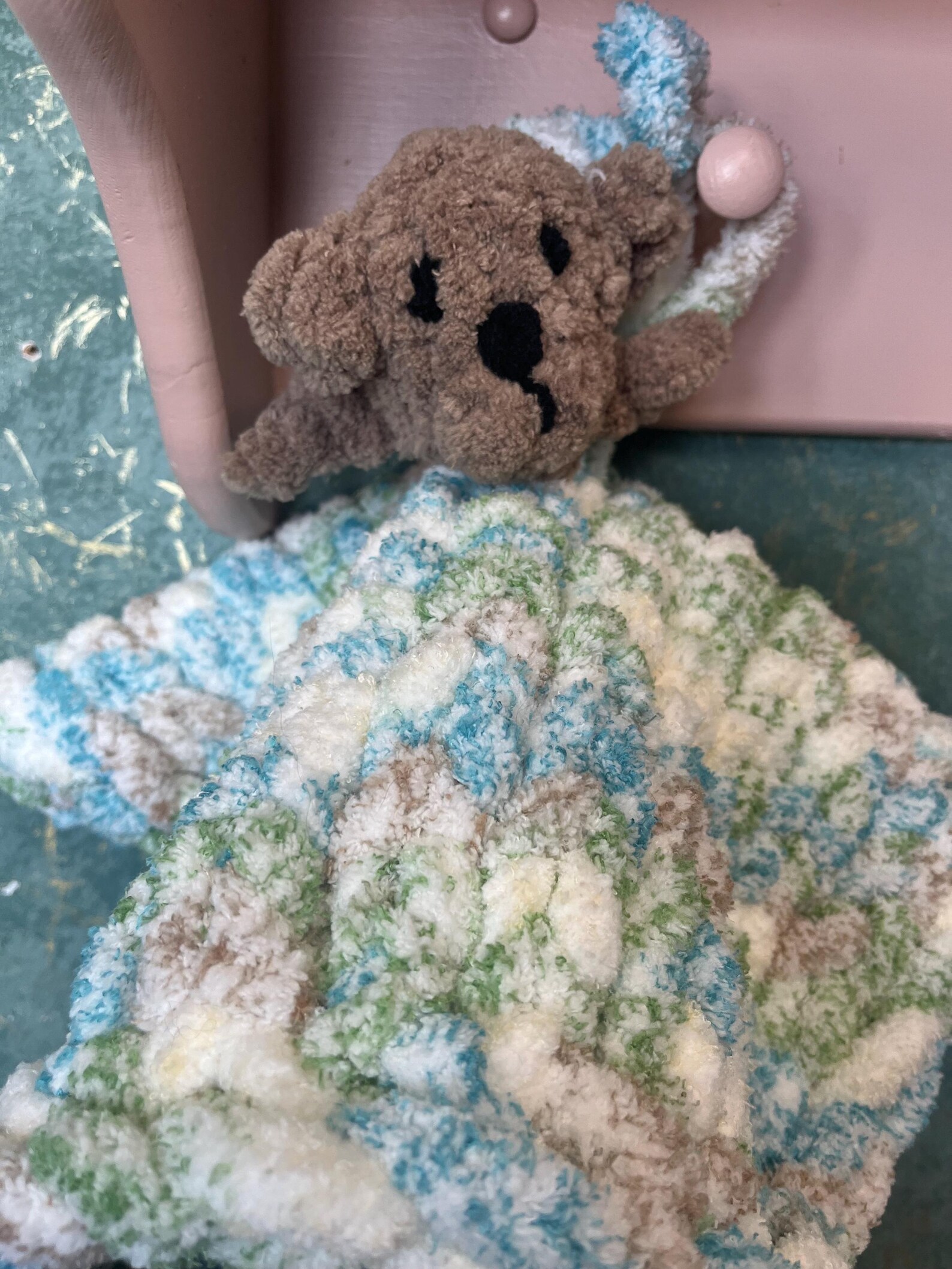 Teddy Bear Lovie, Finger Knitting With Chunky Yarn Pattern & Pictures ...