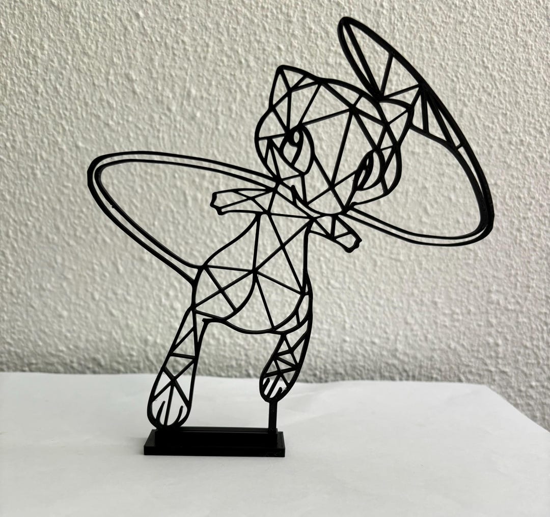Mew Pokémon Display Decoration 2D Art - Etsy