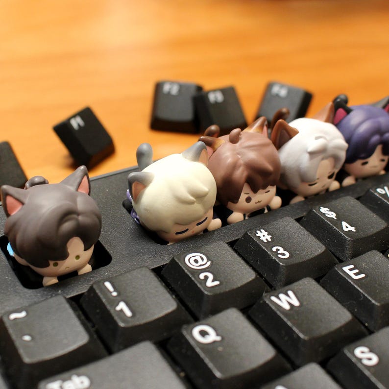Love and Deepspace Catboy Keycaps Cute LADS Boys Anime Keycaps for ...