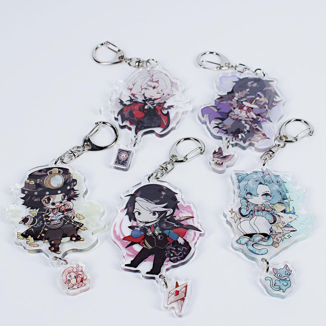 Identity V Cute Keychain Set Aesop, Kurt, Joseph, Seer & Naib Cheshire ...