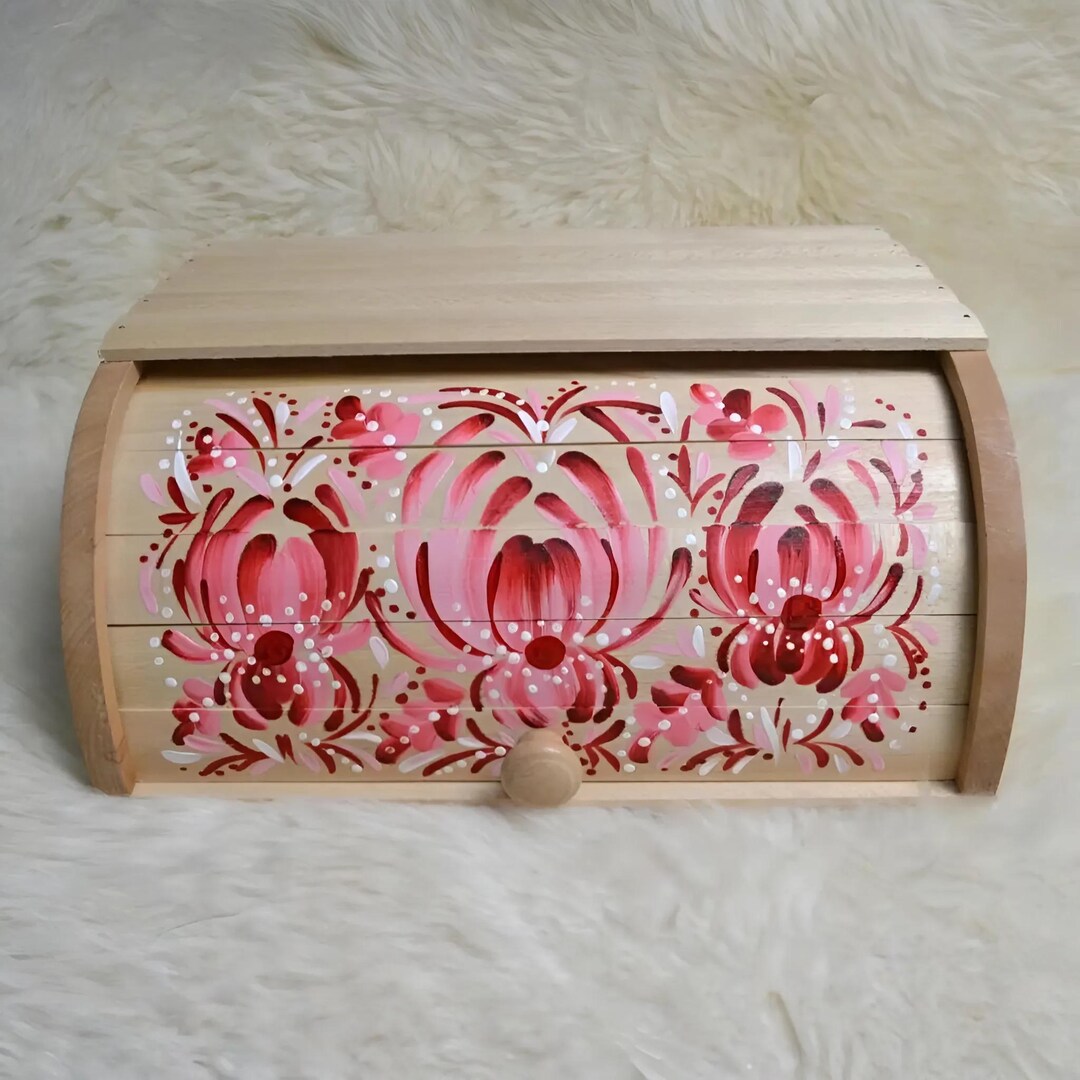 Bread Box | Wood Bread Box | Wooden Box | Bread | Gift for Mom | Countertop Bread Box | Large ...
