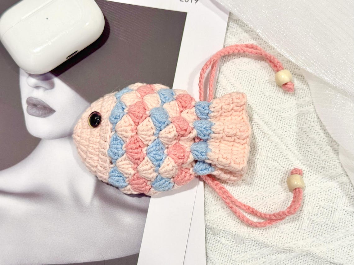 Earpods Bag Crochet Pattern & Video, Key Bag, Coin Purse, AirPod Case ...