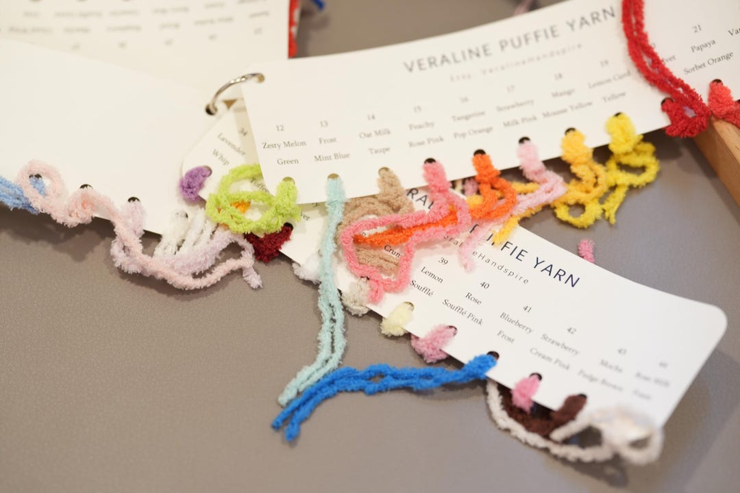 Sparkle Chenille Yarn Sample Chart, Super Bulky Color Card - Etsy