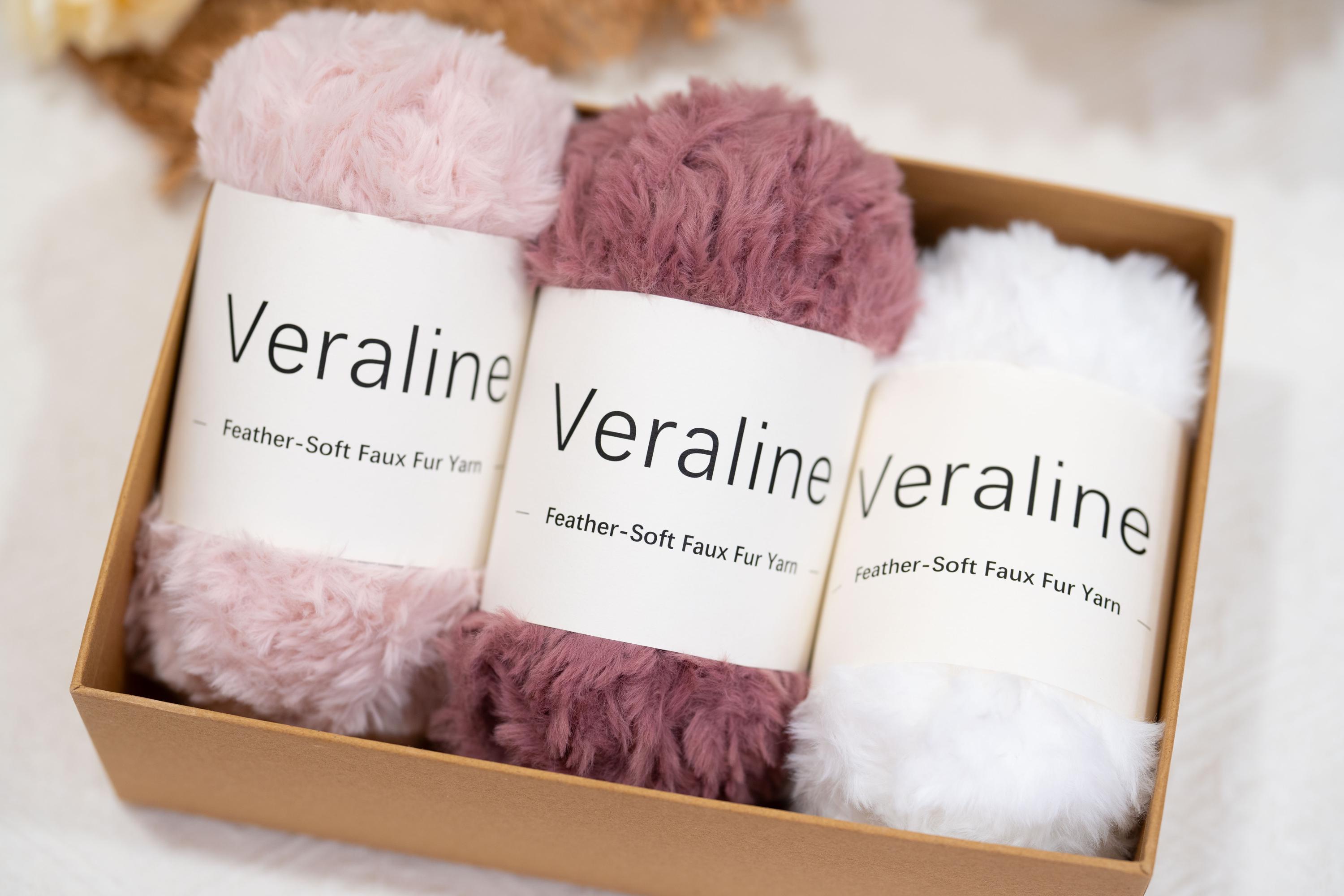 Faux Fur Yarn Super Soft, Chunky Fluffy, Eyelash Yarn for Crochet ...