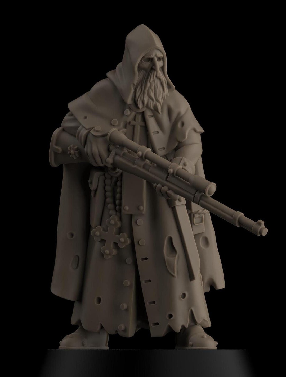 Sniper Priest | 3D Printed Resin Figurine | Tabletop RPG Miniatures ...