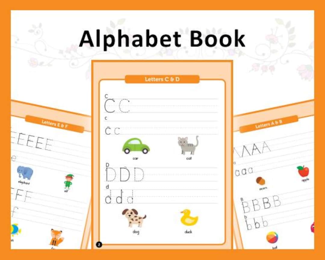 Alphabet Tracing Worksheets Kindergarten Pre-k Preschool ABC Tracing ...