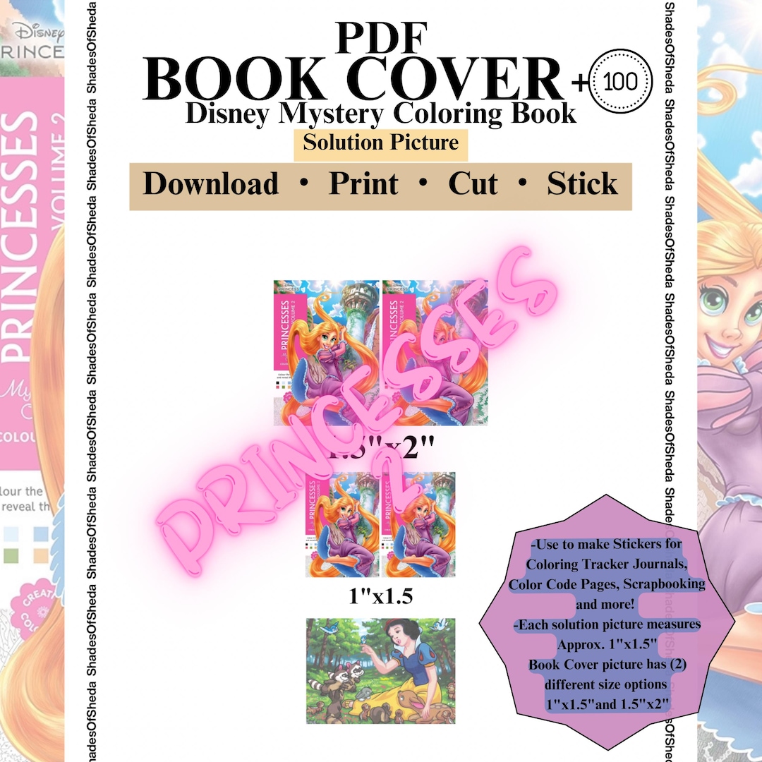 Disney Mystery Coloring Book Princesses Volume 2 Edition Page Solutions ...